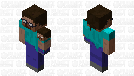 Father-Brine takes his kid to work! Minecraft Skin