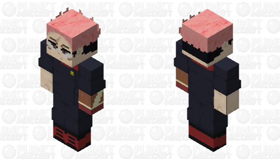 Yuji itadori (vs sukuna) Minecraft Skin