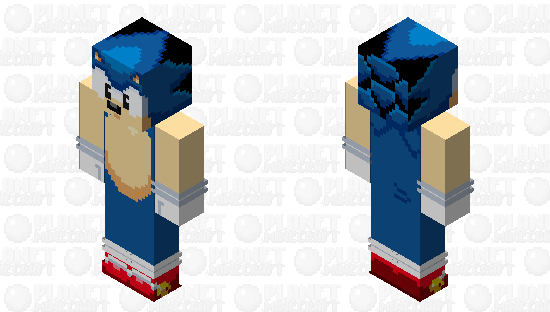 Classic sonic (origins accurate) Minecraft Skin