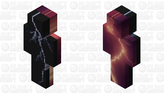 Half Night & Half Day Thunder Minecraft Skin