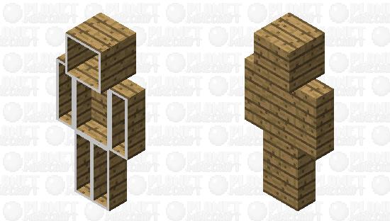 Wood toy skin template (bedrock) Minecraft Skin