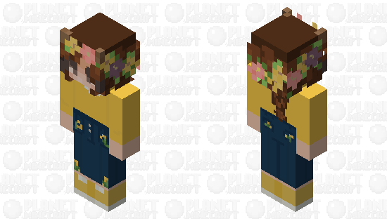 flowers and braids Minecraft Skin