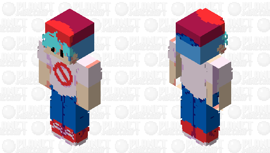 fnf bf Minecraft Skin