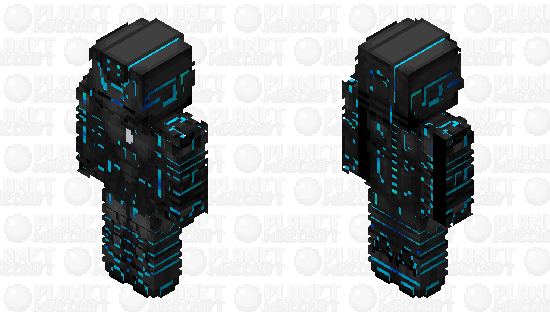 Neon Blue LronMan Minecraft Skin