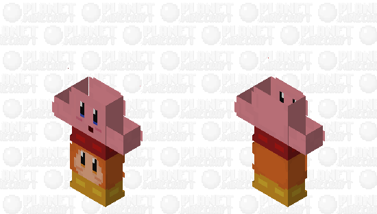 Kirby on a Waddle Dee Minecraft Skin