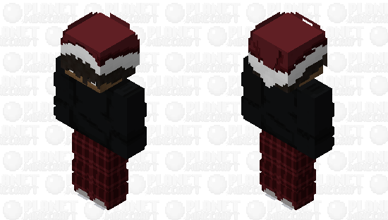 Christmas dreadhead black guy dreads Santa hat Minecraft Skin