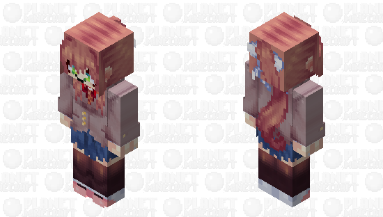 MONIKA FNF Minecraft Skin