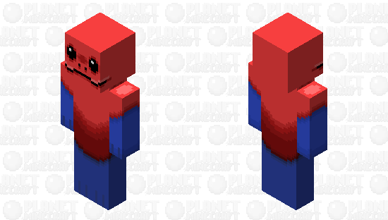 red and blue frog Minecraft Skin