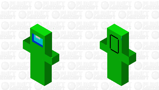 Green crewmate Minecraft Skin