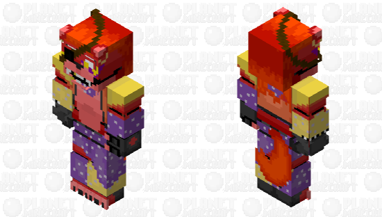 Glamrock Foxy v2 Minecraft Skin