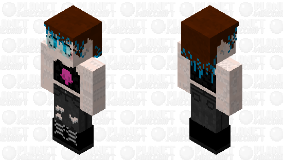 goth girl skin alex size Minecraft Skin