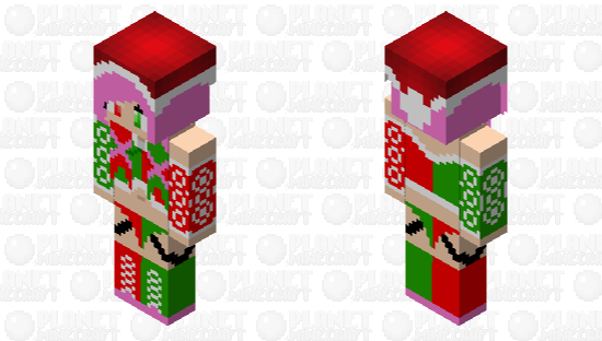 HD Festive Kawaii-Chan Minecraft Skin