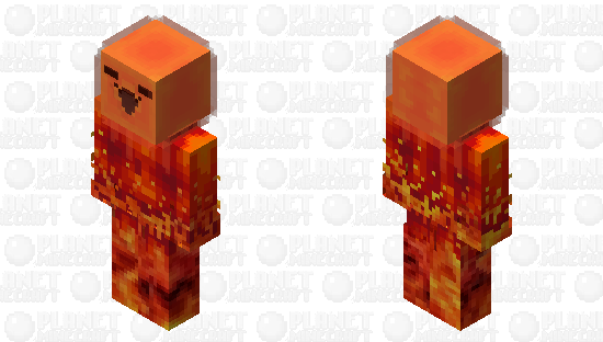 Flame Covered Slime Person Minecraft Skin