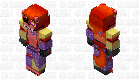 Glamrock Foxy v1 Minecraft Skin