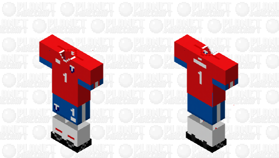 Costa Rica Kit Local Qatar 2022 Minecraft Skin