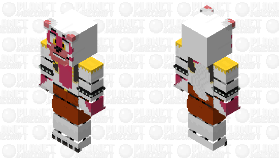 FNAF Glamrock FunTime Foxy Minecraft Skin