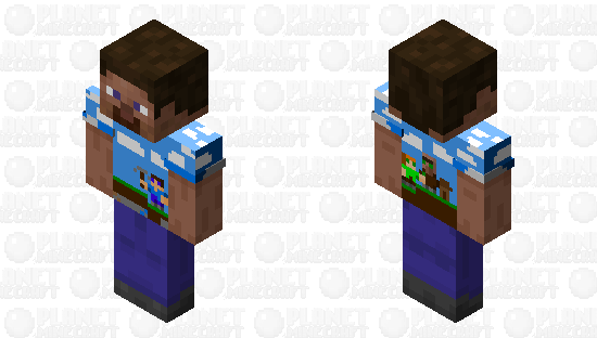 Steve with Minecraft shirt Minecraft Skin