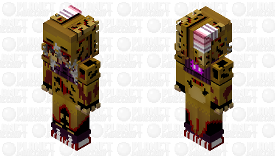 Human-like-animatronic wreaked WIP Minecraft Skin