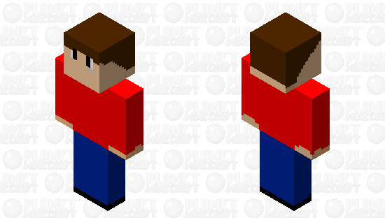 boy with red sweater and blue jeans Minecraft Skin