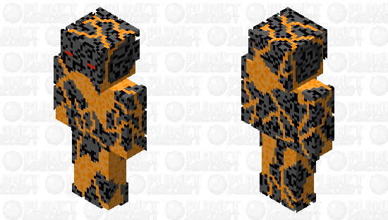 Fireelemental Enderman (with Moving Eyes) Minecraft Skin