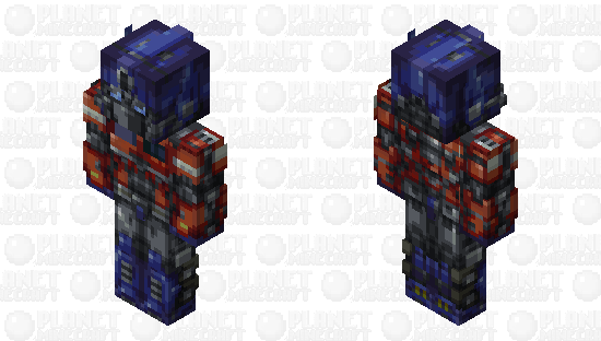 Optimus Prime (warm colors） Minecraft Skin