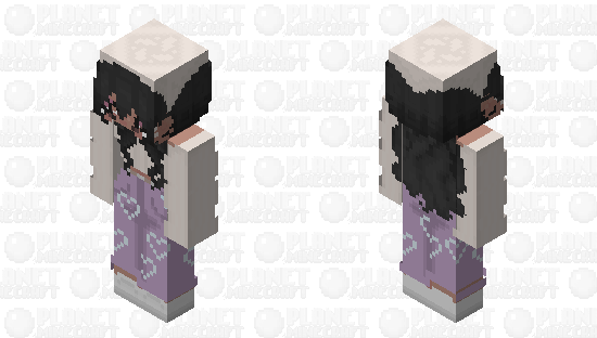 purple hearts qt Minecraft Skin