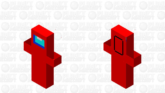 Red crewmate Minecraft Skin