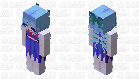 cirno (green ribbon) - touhou project (remake) (128x) Minecraft Skin