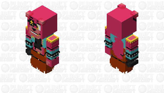 Glamrock foxy (Shattered) Minecraft Skin