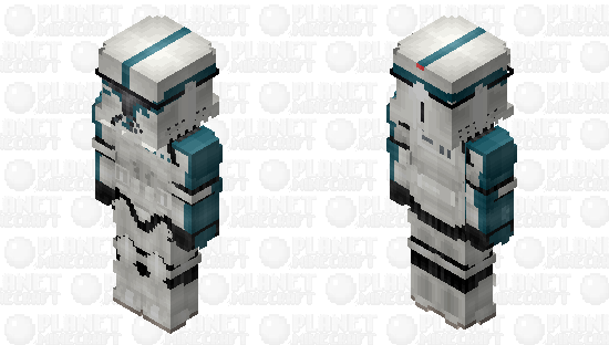 Phase I Clone Trooper Lieutenant: Star Wars: Episode II: Attack of the Clones Minecraft Skin