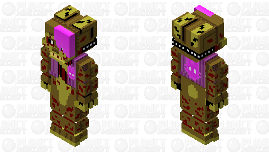 Neon Remnant Springtrap Minecraft Skin