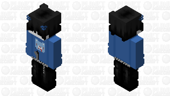Cute blue emo eboy Minecraft Skin