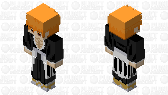Ichigo Kurosaki Bleach Bankai Minecraft skin Minecraft Skin