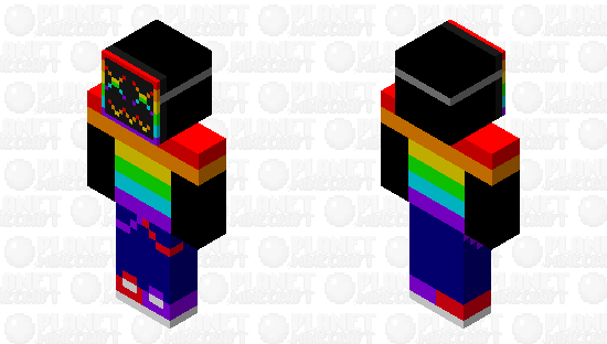 Raindow Guy with Raindow Evil Mask Minecraft Skin