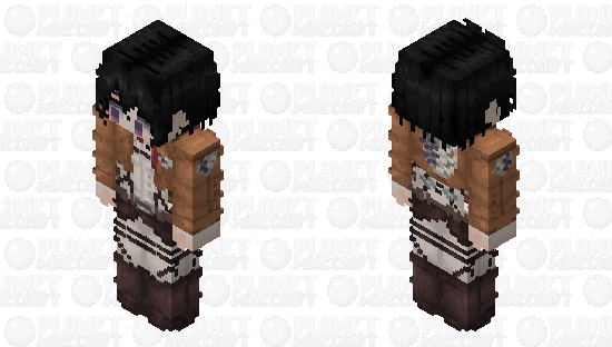 { Mikasa Ackerman } (Attack on Titan) AOT Shingeki no Kyojin Minecraft Skin