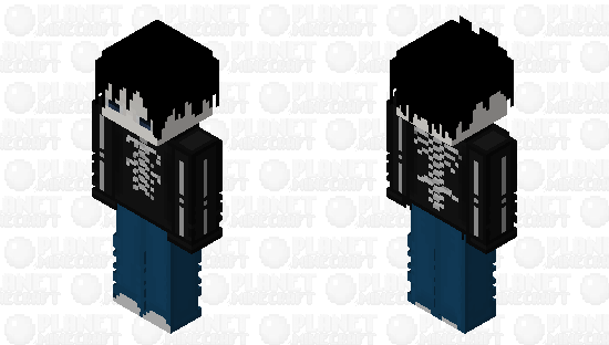 skeleton emo boy revamped Minecraft Skin