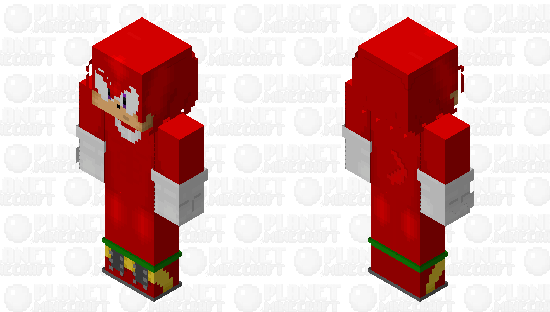 - Knuckles The Echidna - HD Minecraft Skin