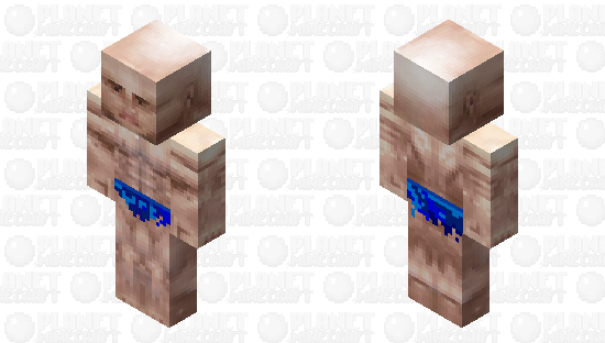 Mr Buff Caveman Clothes Blu Minecraft Skin