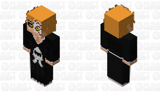 Ichigo Kurosaki - Hollowfication Minecraft Skin