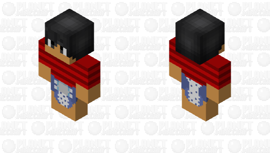 Toddler Aaron in a Pull Up Minecraft Skin