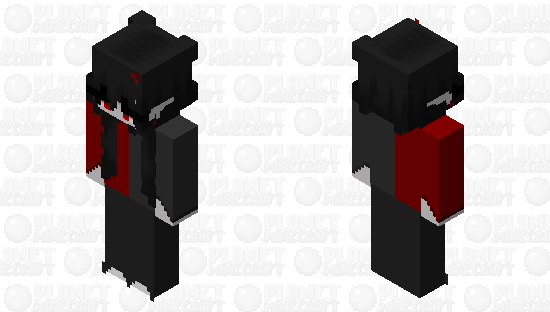 red goth girl Remake Minecraft Skin