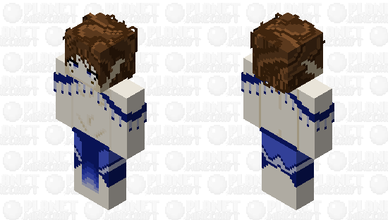 Blue traditional elf guy with beauty marks minecraft skin Minecraft Skin