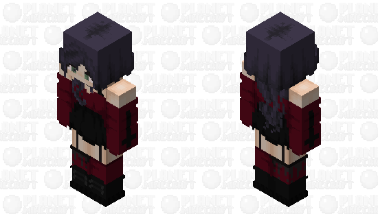 New girl red dress Minecraft Skin