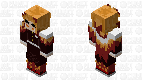 Rengoku Kyojuro respiração das chamas Minecraft skin Minecraft Skin