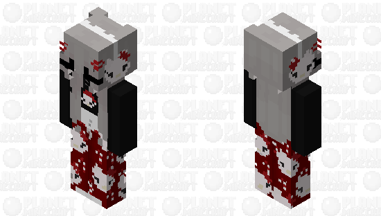 Red version of hello kitty Minecraft Skin