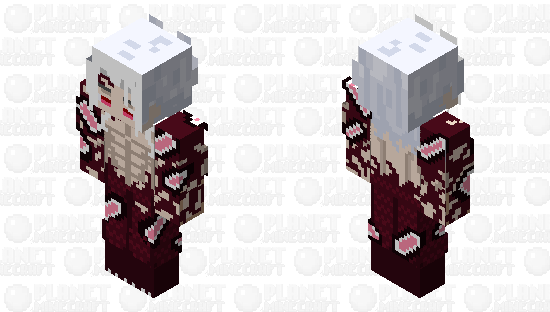 Kibutsuji muzan final form remake minecraft skin Minecraft Skin