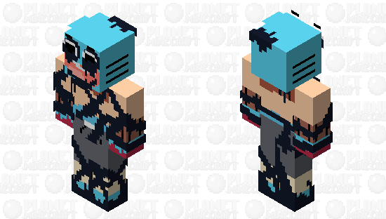 Corrupted Gumball 2.0 Minecraft Skin