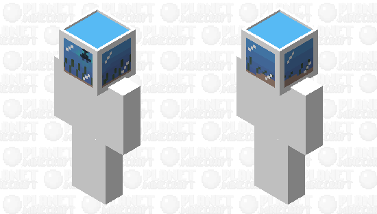 Squid inside fish bowl head Minecraft Skin