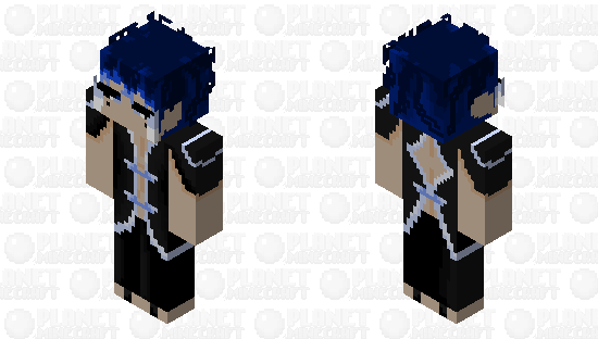 Blue hair leader diff outfit Minecraft Skin