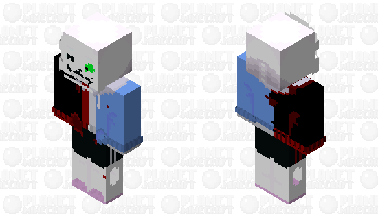 Undertale sans in FNF corruption phase 2 Minecraft Skin